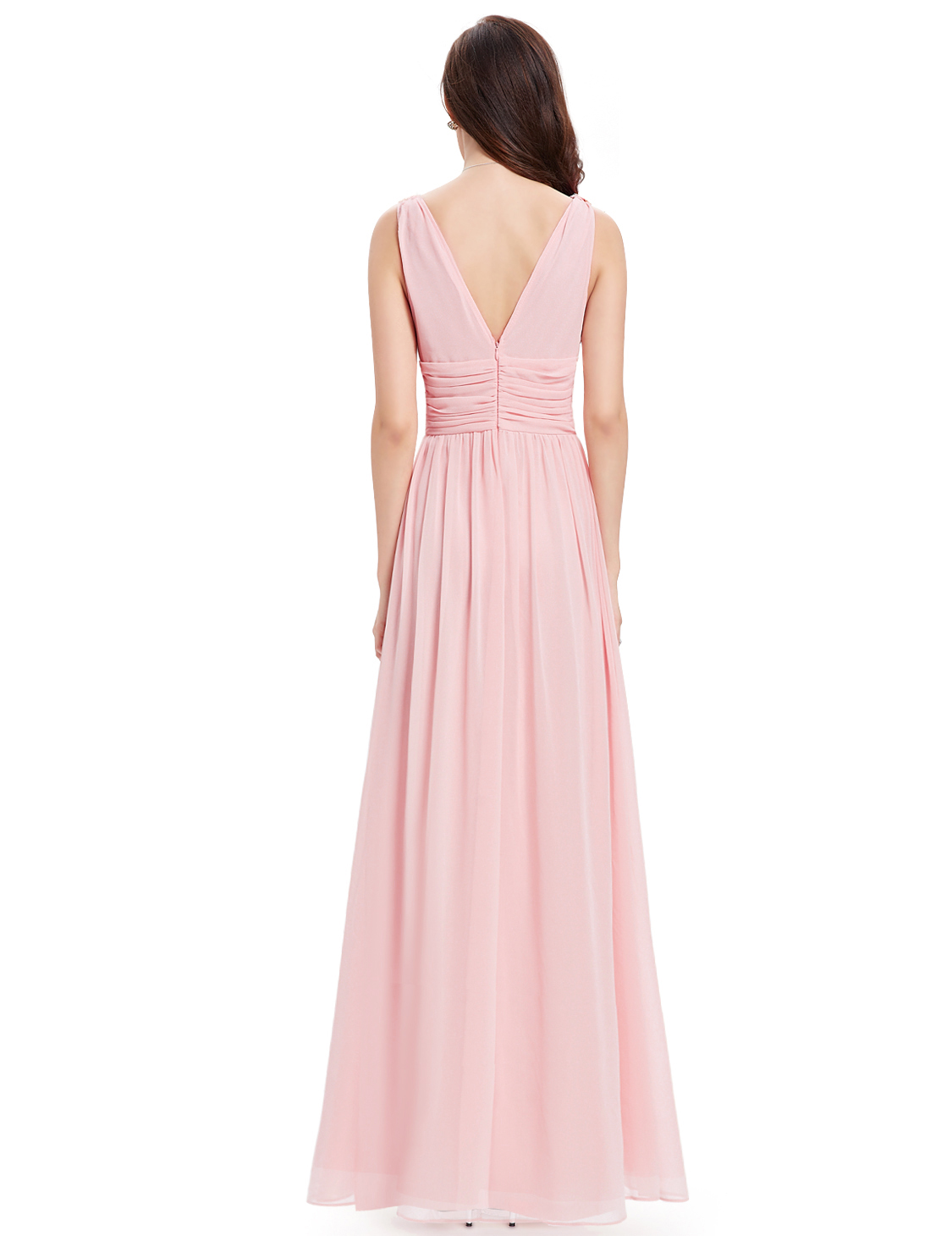 Us Womens Sexy V Neck Long Formal Bridesmaid Evening Party Prom Dress